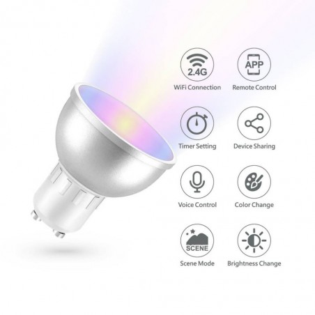 Dicroica Led smart RGB Luz Fria calida Melech